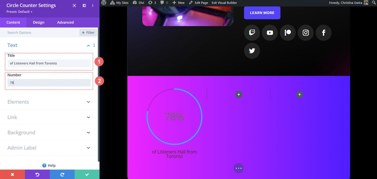 5 Ways to Style Divi's Circle Counter Module