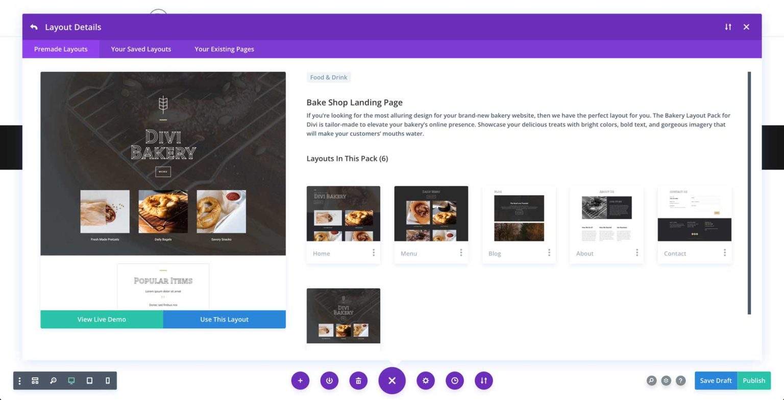 Get a Free Bake Shop Layout Pack for Divi