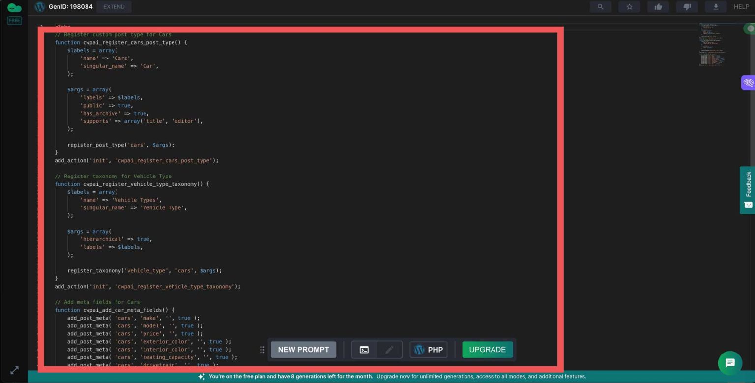 How to Code in WordPress with AI