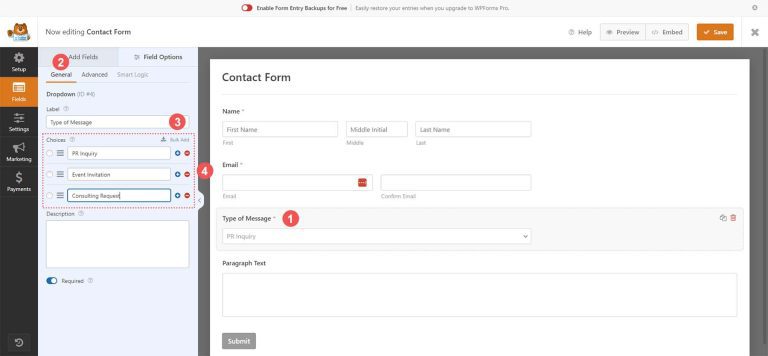 How to Add a Contact Form in WordPress (2025 Tutorial)