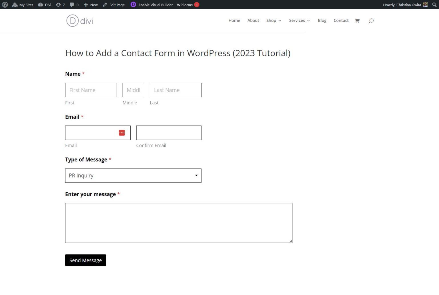How to Add a Contact Form in WordPress (2025 Tutorial)