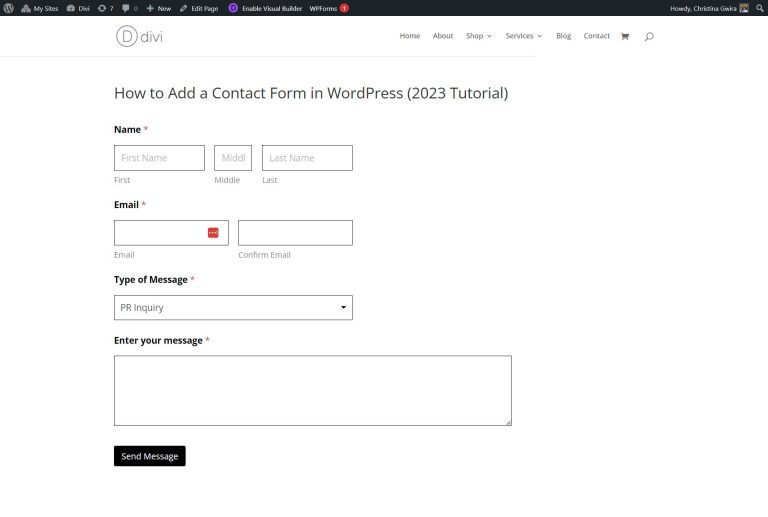 How to Add a Contact Form in WordPress (2025 Tutorial)