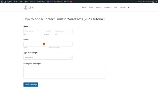 How to Add a Contact Form in WordPress (2025 Tutorial)