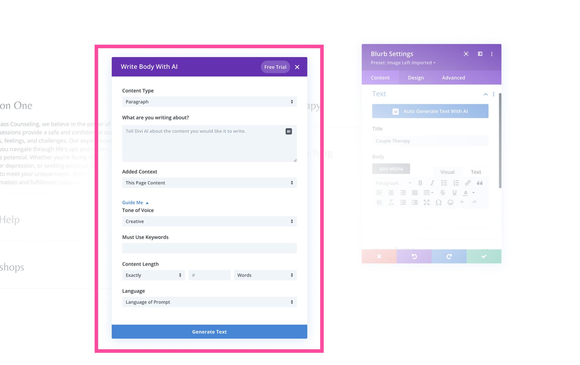 How to Transform A Divi Layout Using Divi AI