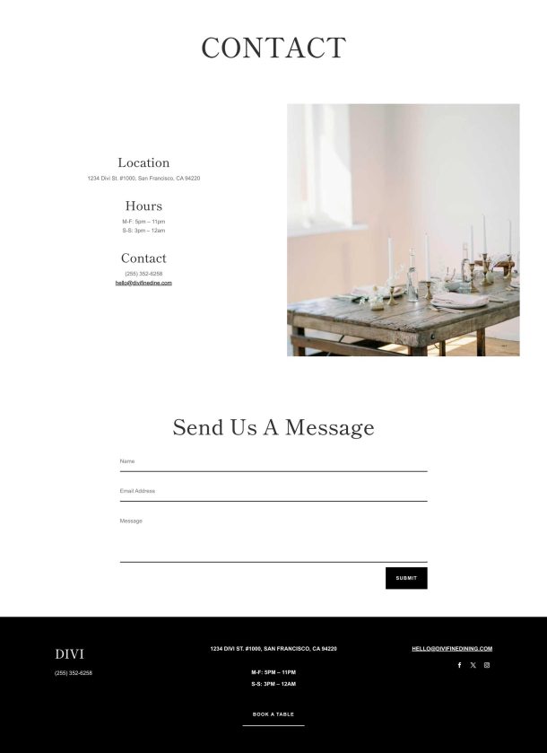 Get a Free Fine Dining Layout Pack for Divi