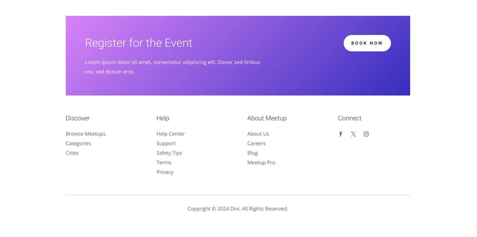 Download a Free Meetup Theme Builder Pack for Divi
