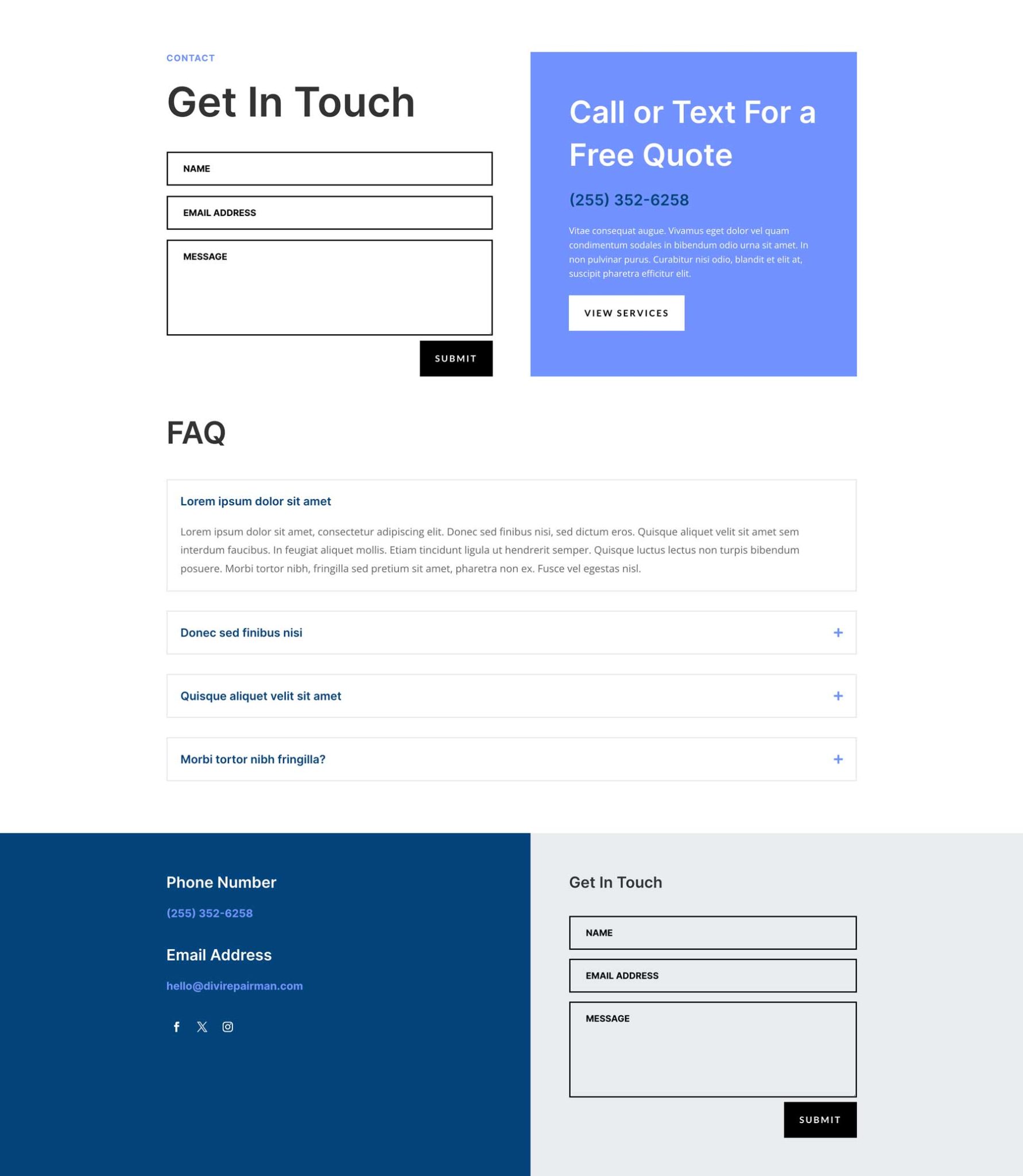 Get a Free Repairman Layout Pack for Divi
