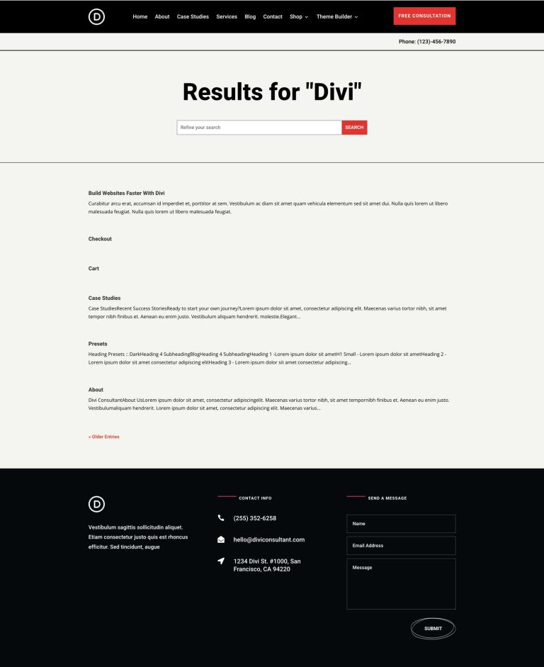 Download a Free Consultant Theme Builder Pack for Divi