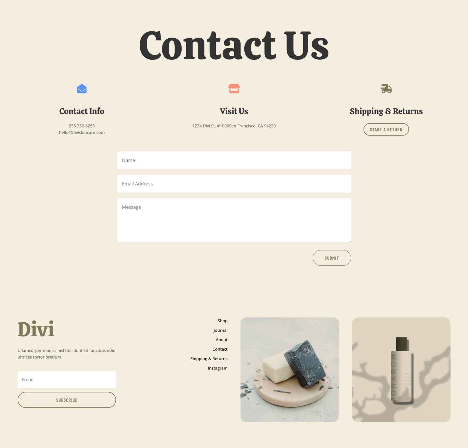 Get a Free Skin Care Layout Pack For Divi