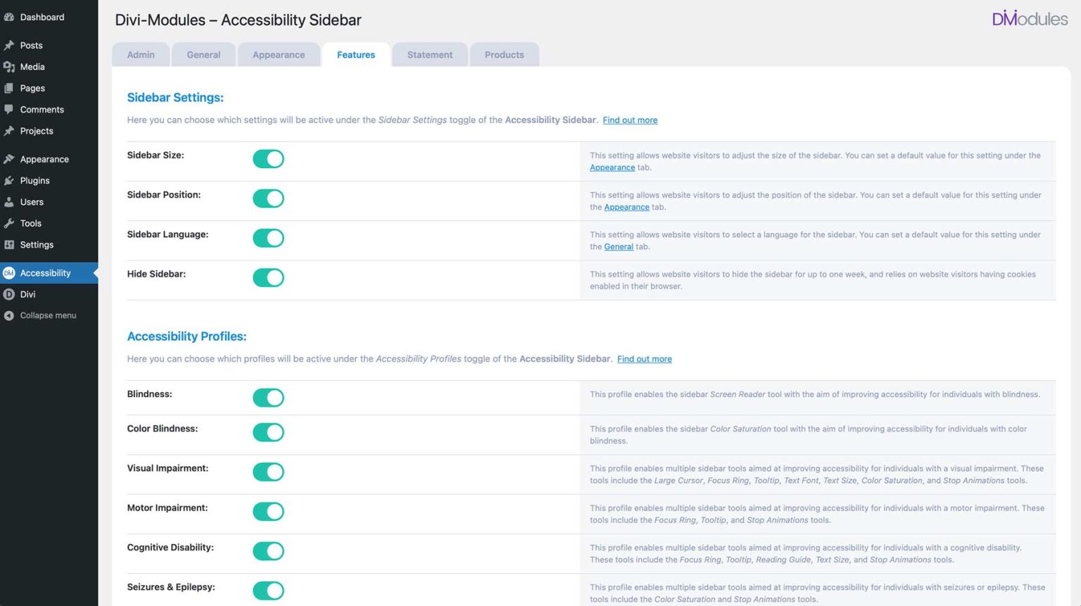 Divi Product Highlight: Accessibility Sidebar