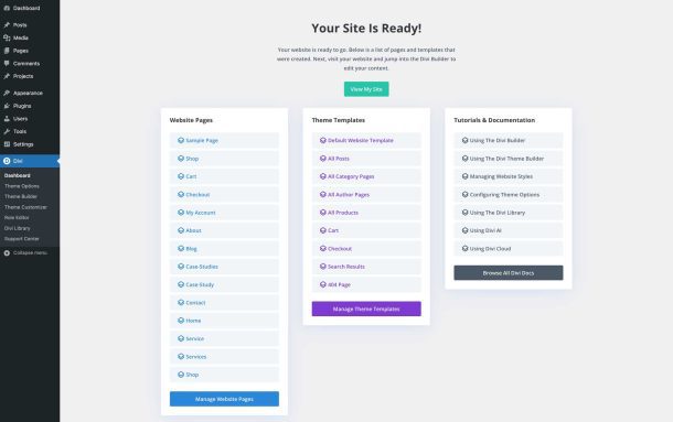 New Divi Starter Site for Corporate (Quick Install)