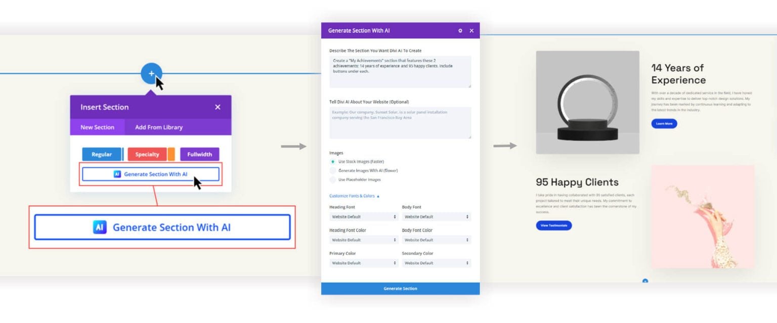 How to Use Divi's New AI Section Generator