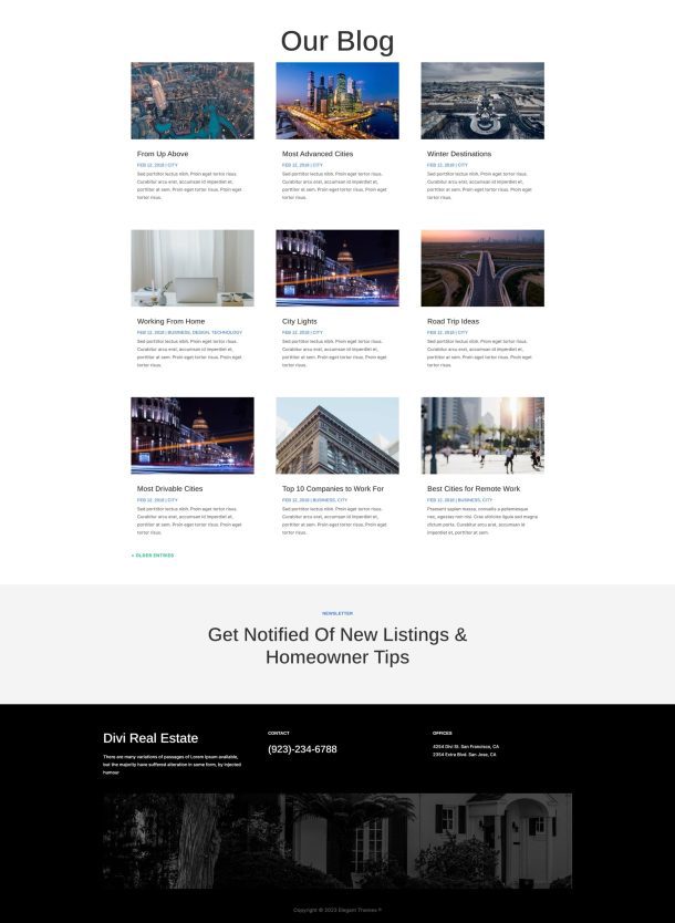 Get a Free Realty Layout Pack For Divi