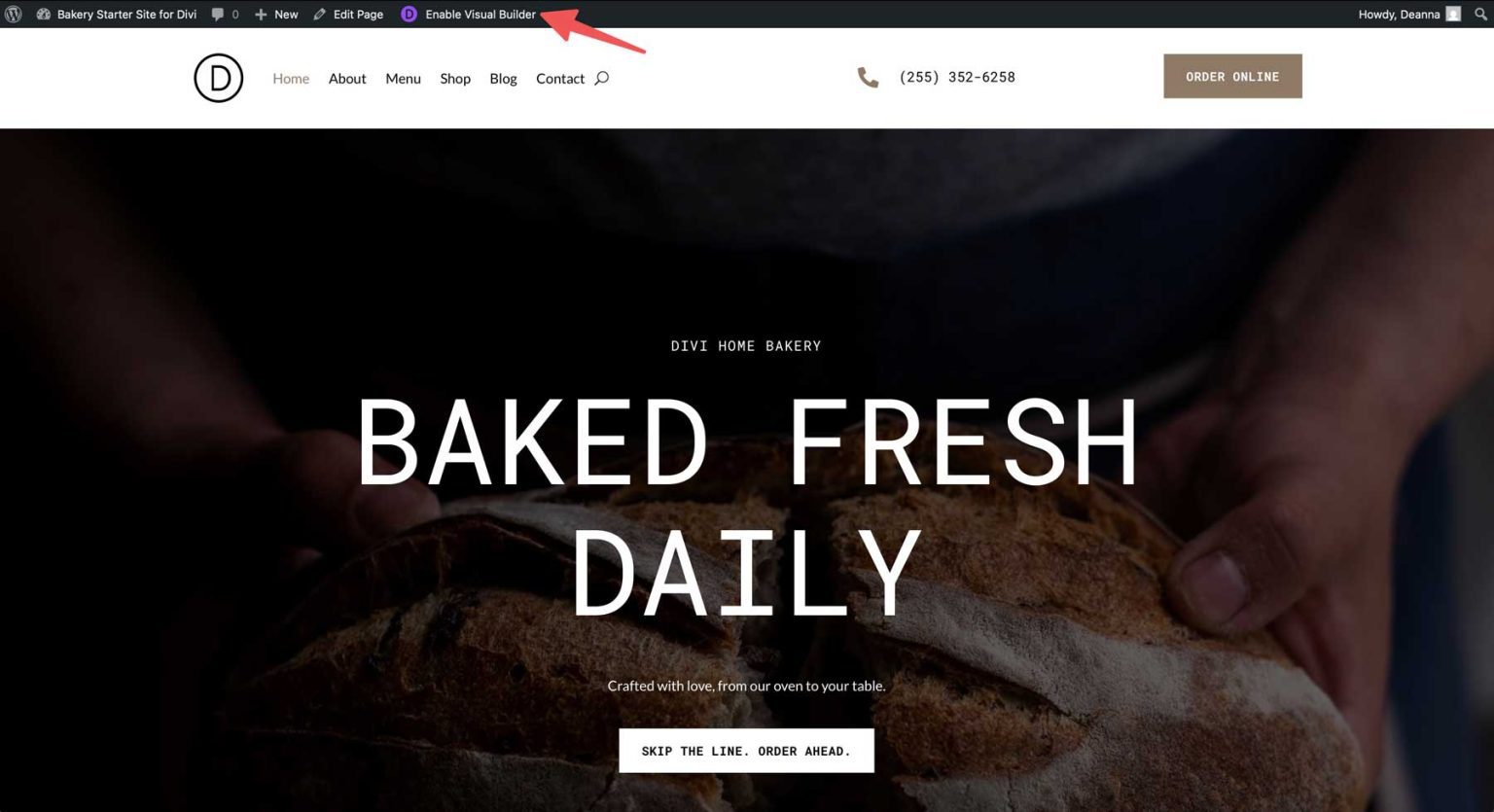 New Starter Site for Bakeries (Quick Install)