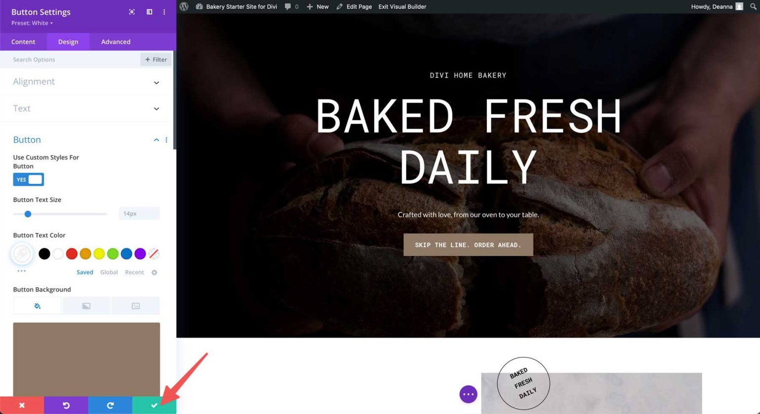 New Starter Site for Bakeries (Quick Install)