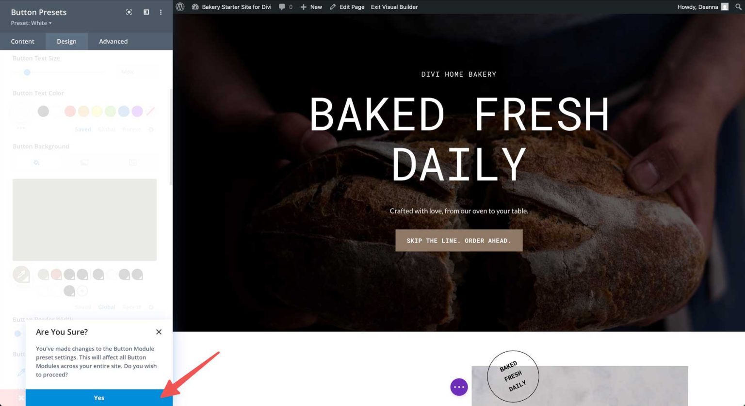 New Starter Site for Bakeries (Quick Install)