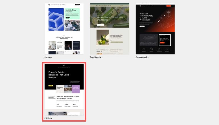 New PR Firm Starter Site for Divi (Quick Install)