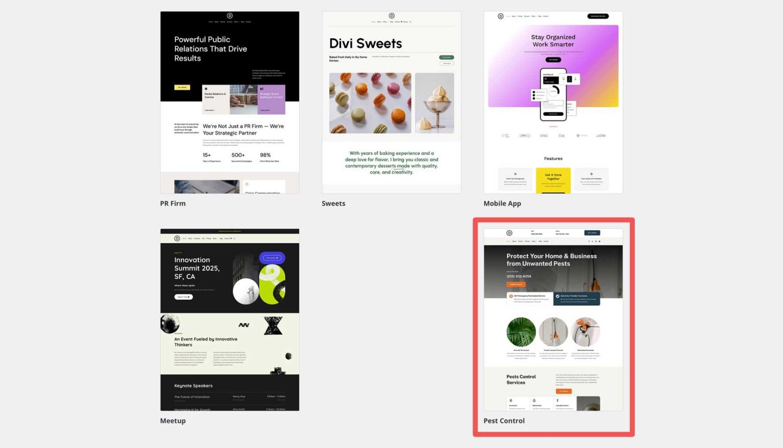 New Pest Control Starter Site for Divi (Quick Install)