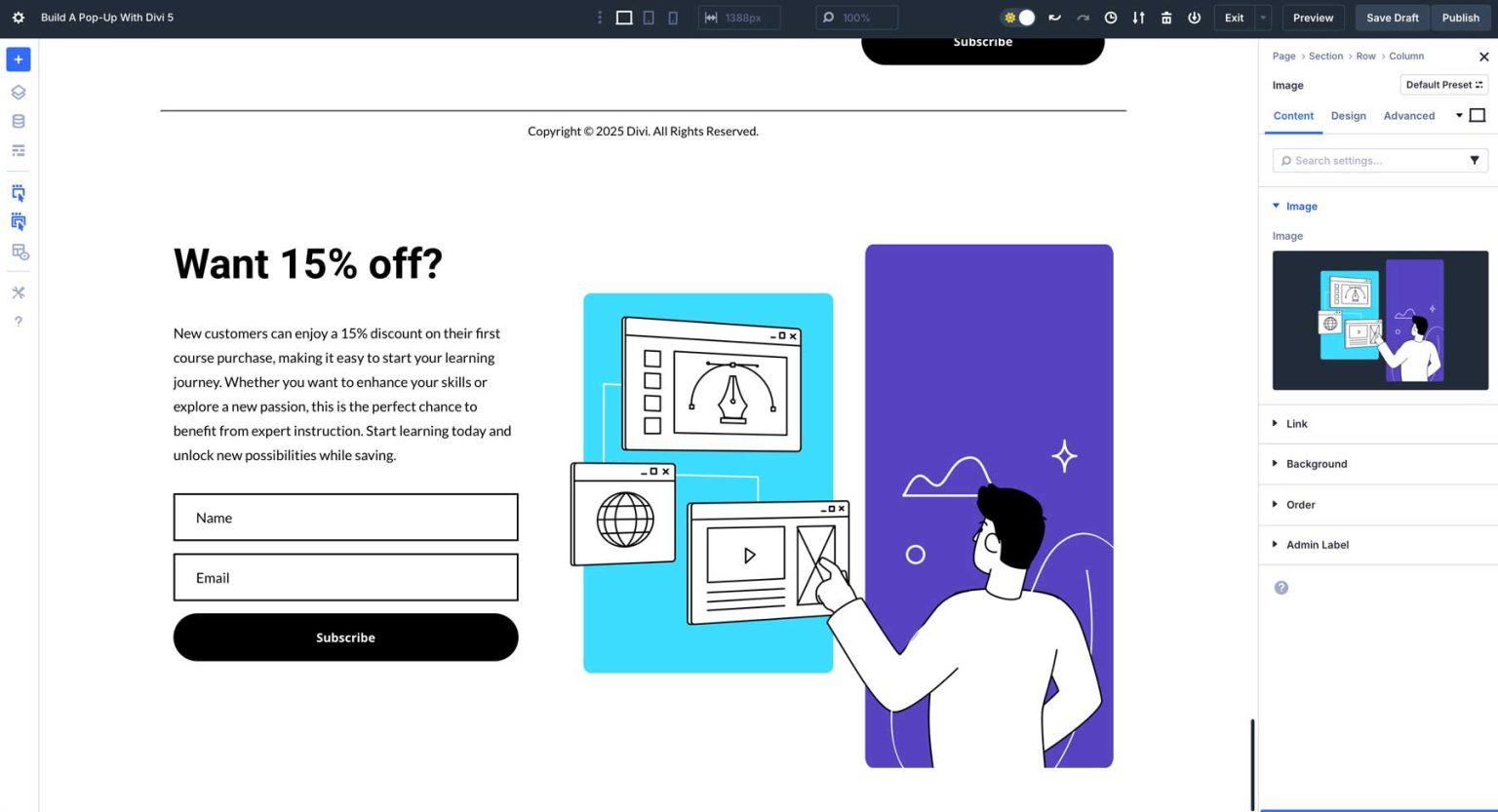 How To Build A Pop-Up With Divi 5's Interactions (Free Download)