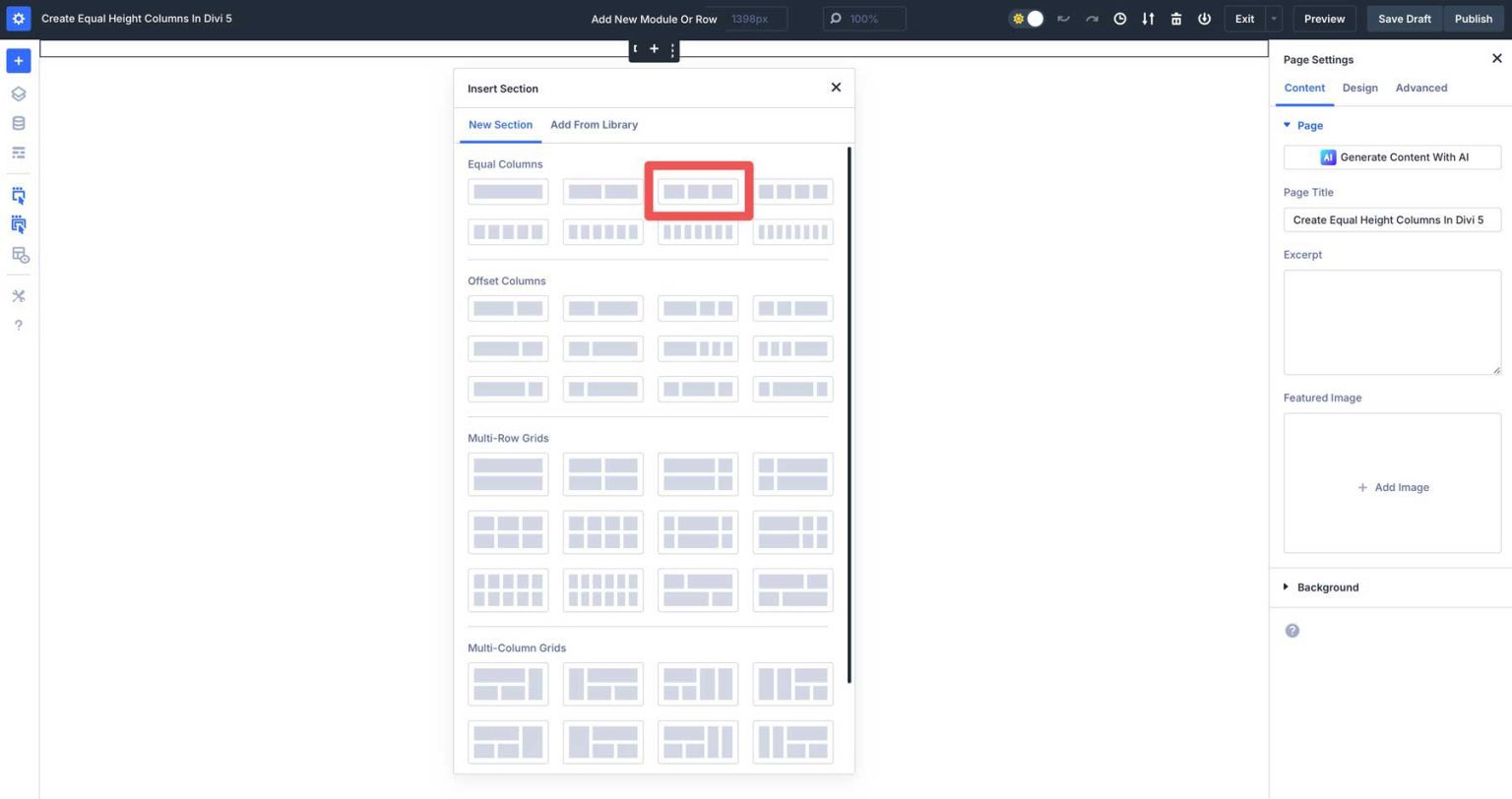How To Create Equal Columns Heights With Flexbox In Divi 5
