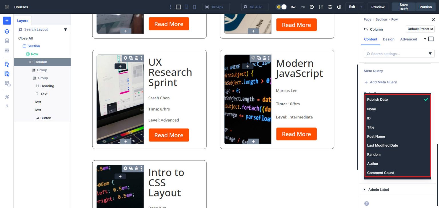 All Divi 5 Loop Builder Query Options Explained