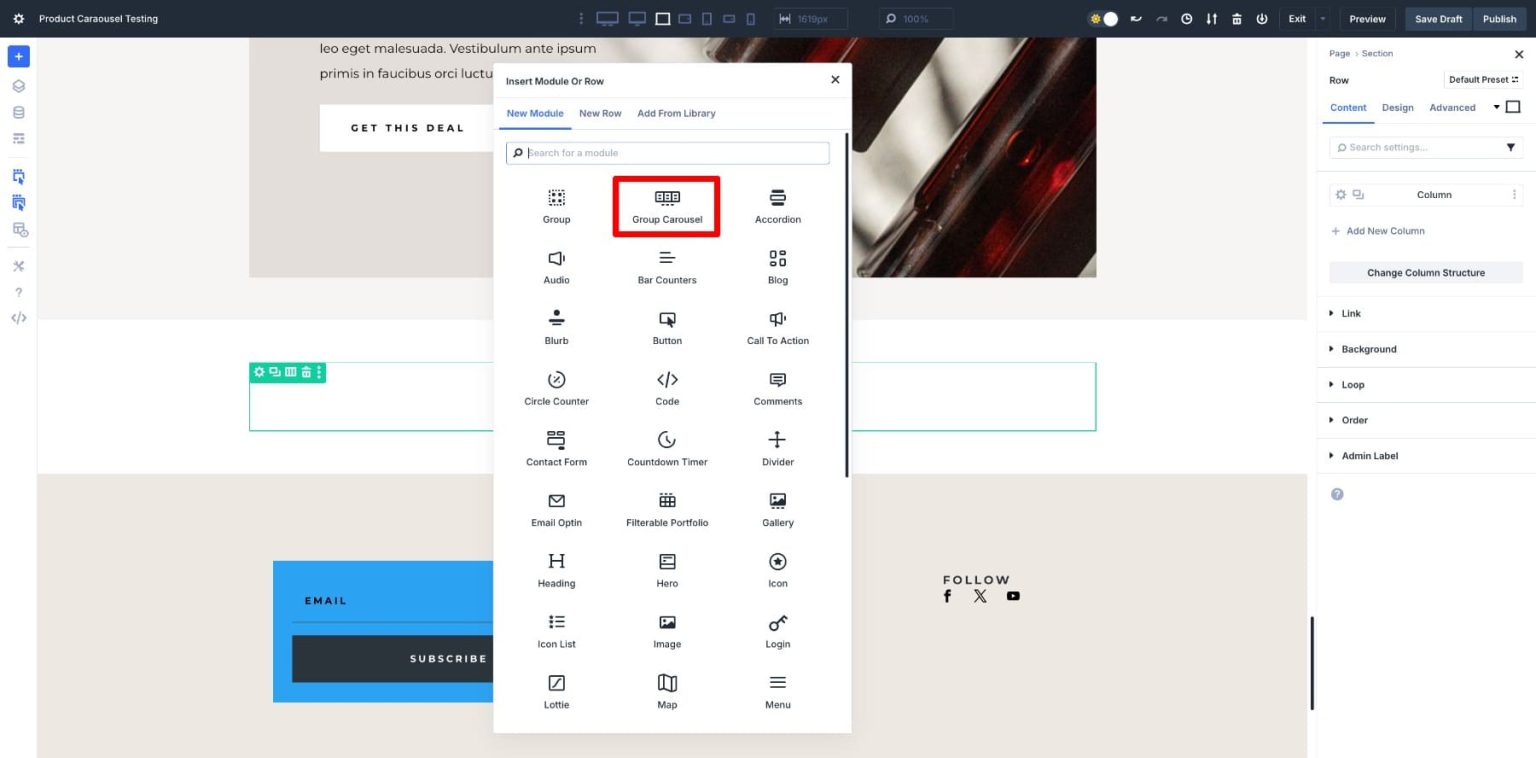 How To Build A Product Carousel Loop In Divi 5