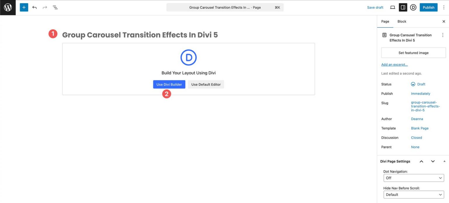 How To Master Group Carousel Transition Effects In Divi 5