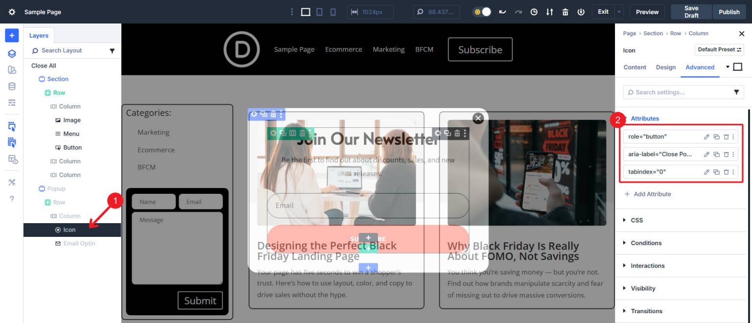 How To Add Aria Attributes To Modules In Divi 5