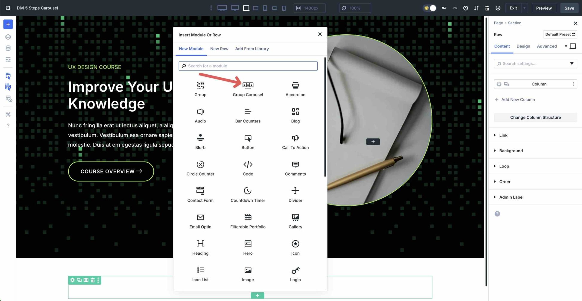 How To Build A Steps Carousel With Divi 5