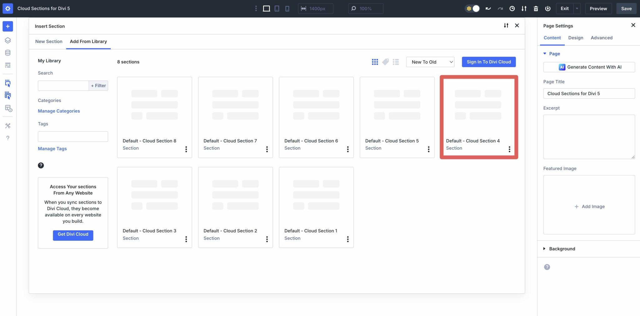 8 Cloud Sections For Divi 5 (Free Download)