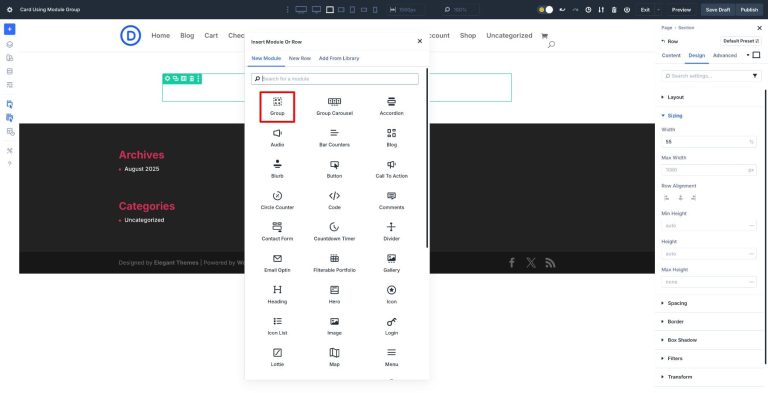 How To Create A Reusable Card Module Group In Divi 5