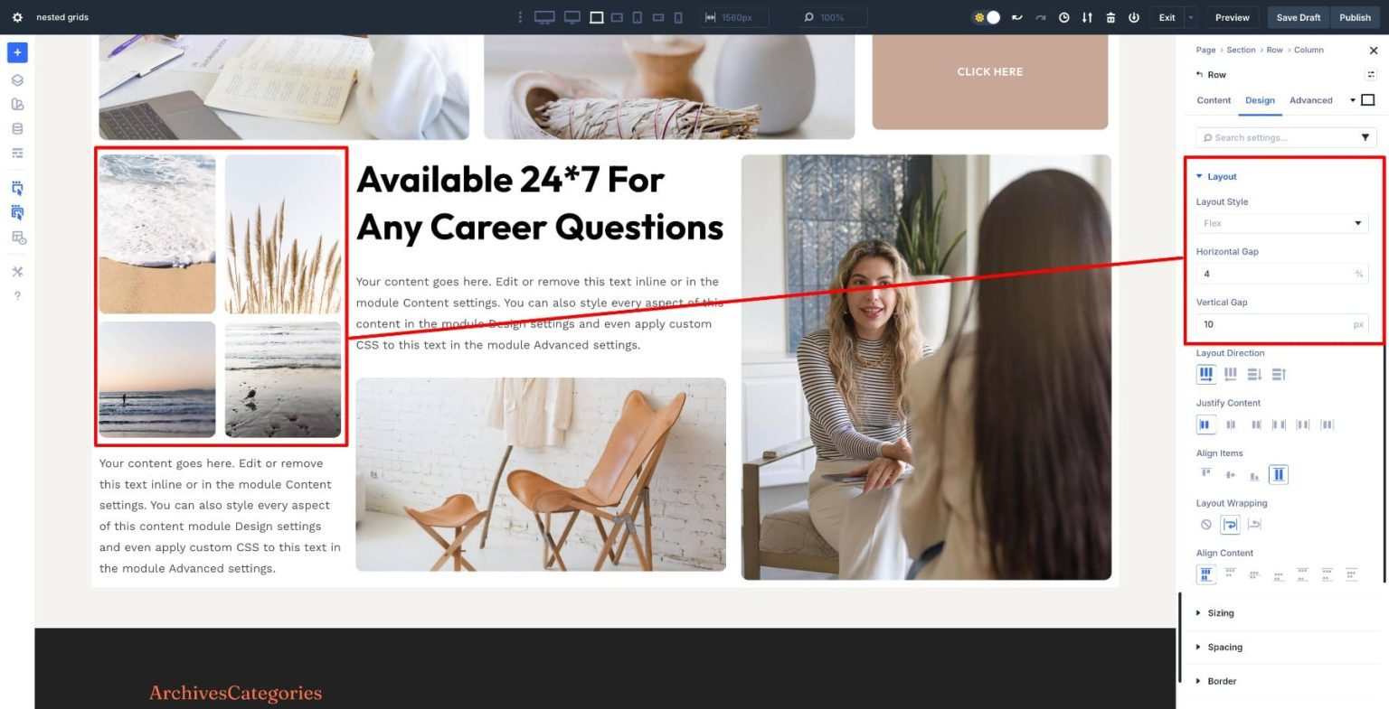 How To Create Nested Grids In Divi 5