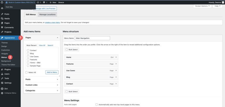 How To Build Custom Menus With Divi 5’s Link & Dropdown Modules