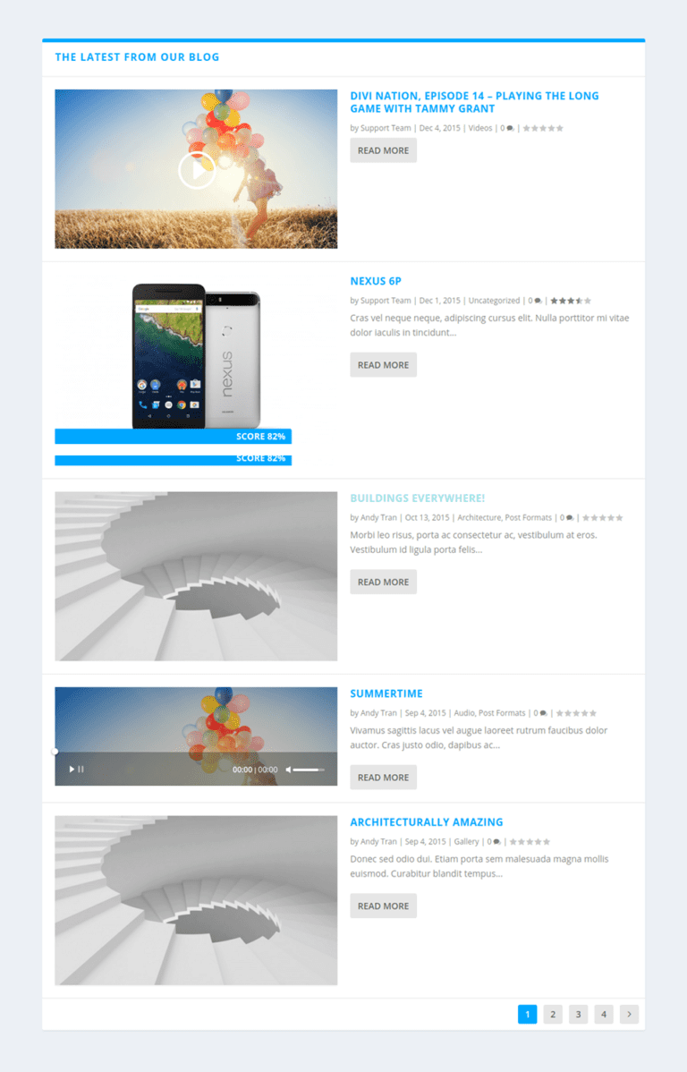 The Extra Standard Blog Feed Module Elegant Themes Documentation