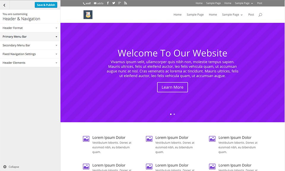 The Divi Header Navigation Theme Customizer Settings Elegant Themes 