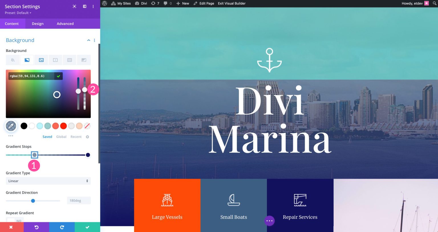 Using the Divi Gradient Builder | Elegant Themes Documentation Using the Divi Gradient Builder | Elegant Themes Documentation