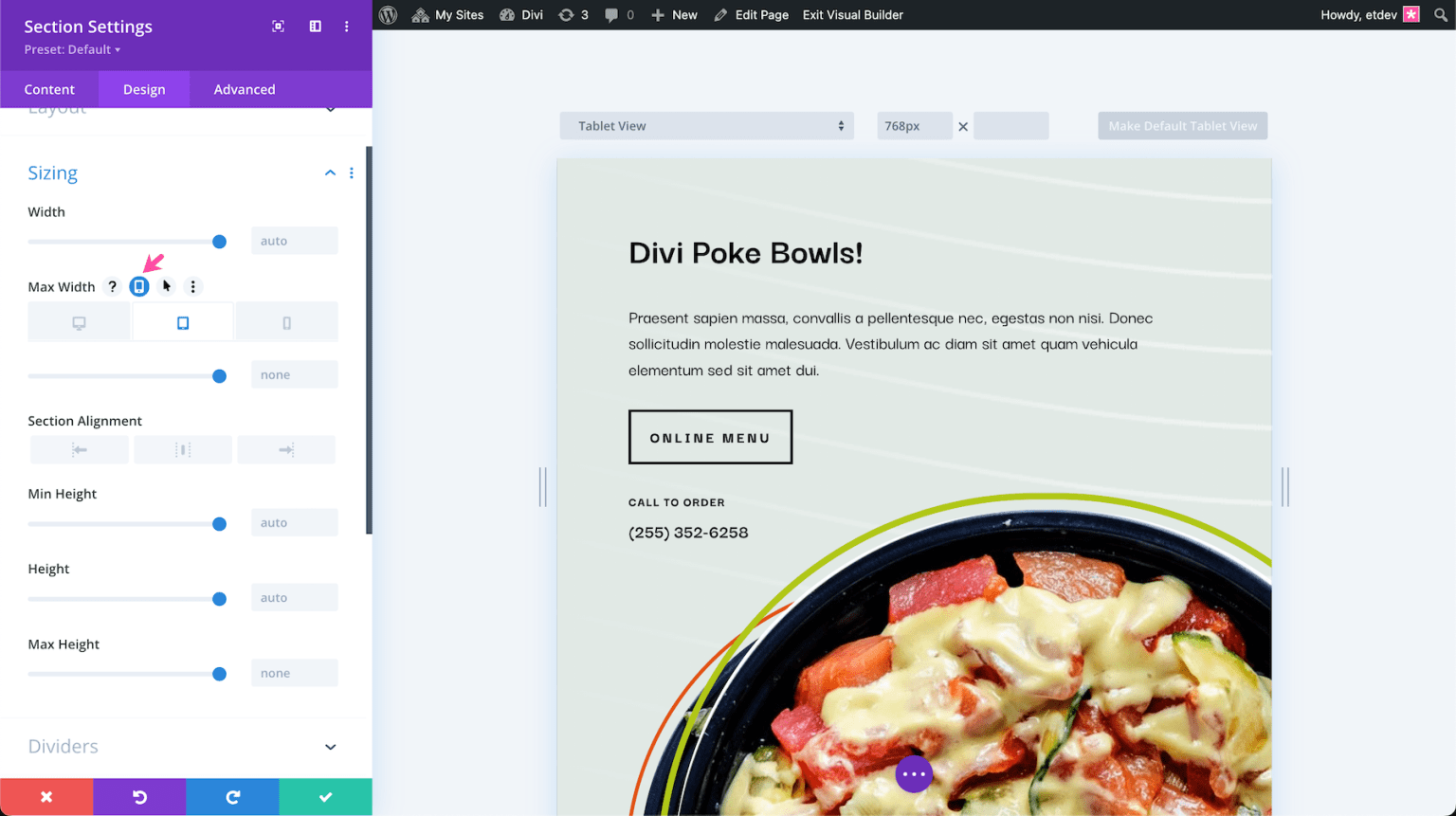 Using Divi Sizing Options | Elegant Themes Documentation