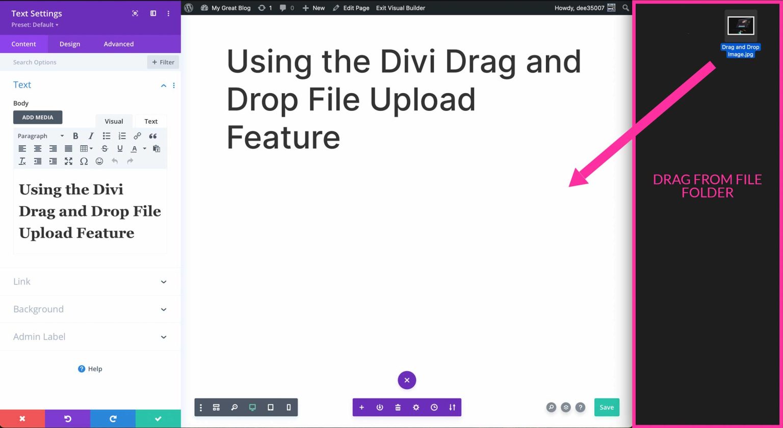 Using the Divi Drag and Drop File Upload Feature | Elegant Themes Documentation