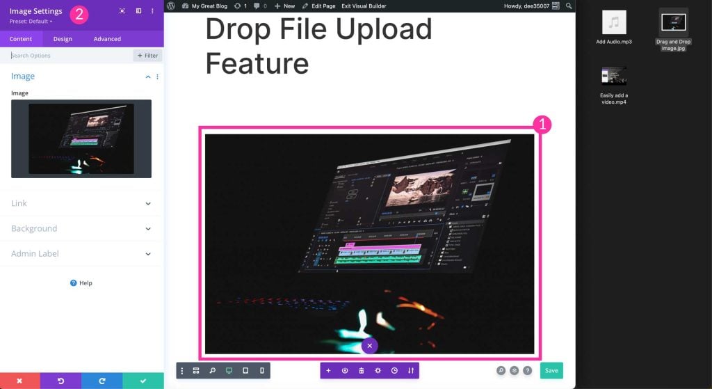 Using the Divi Drag and Drop File Upload Feature | Elegant Themes ...