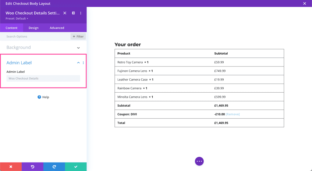 The Divi Woo Checkout Details Module Elegant Themes Documentation