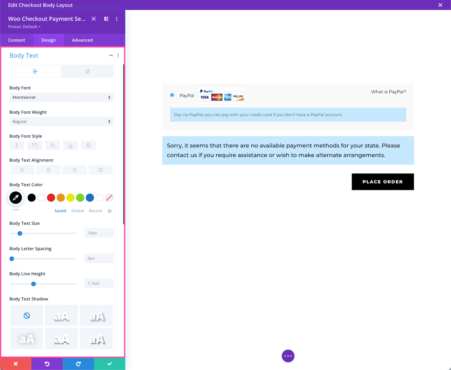 The Divi Woo Checkout Payment Module Elegant Themes Documentation