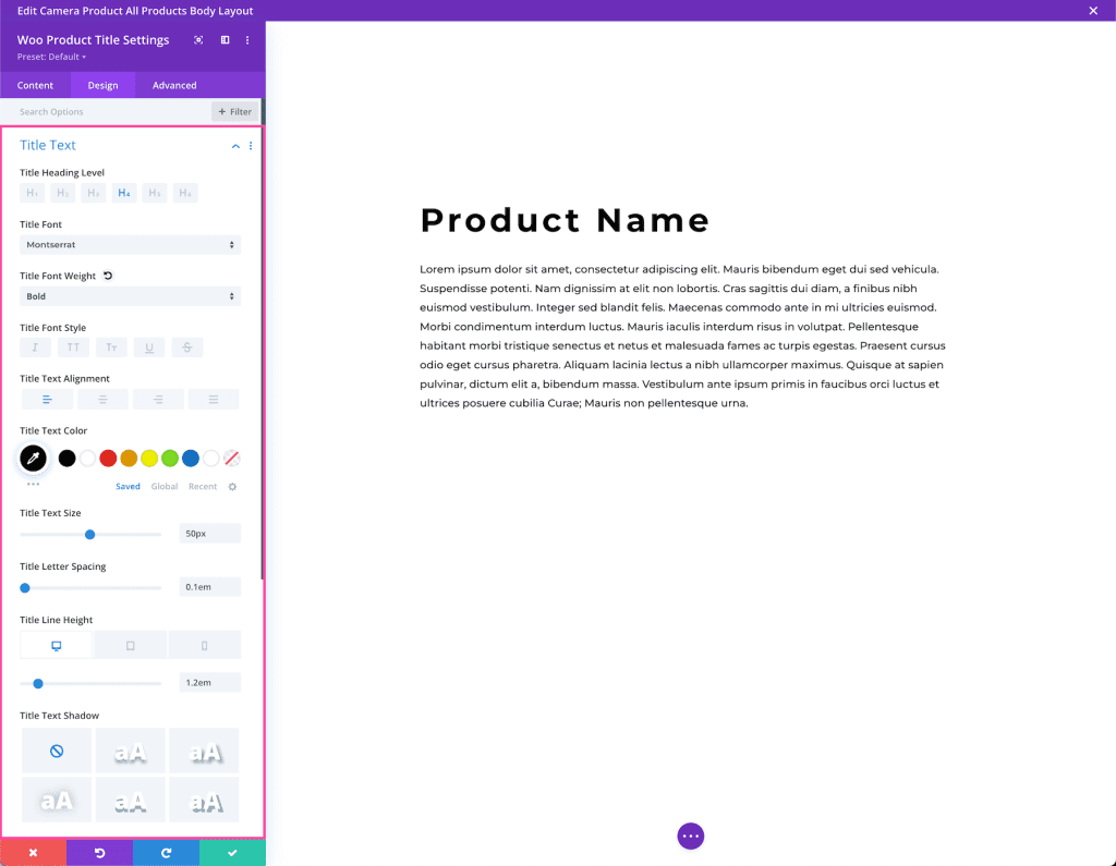 The Divi Woo Product Title Module Elegant Themes Documentation