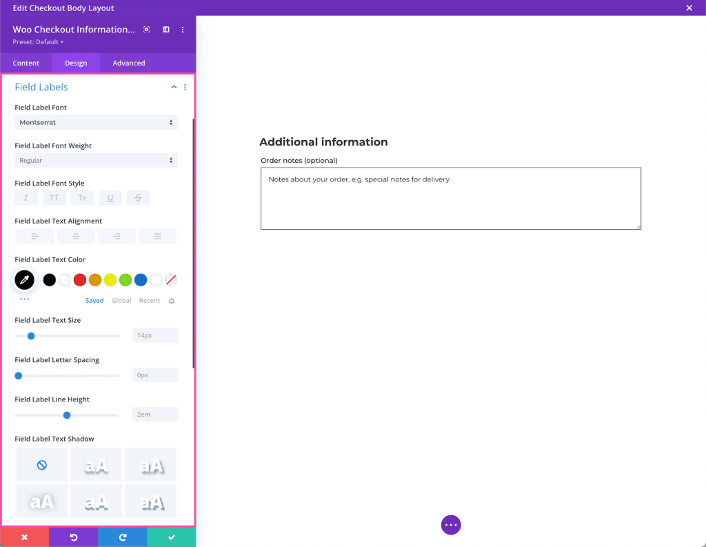 The Divi Woo Checkout Information Module Elegant Themes Documentation