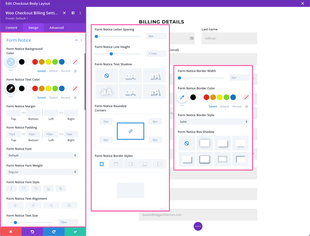 The Divi Woo Checkout Billing Module Elegant Themes Documentation