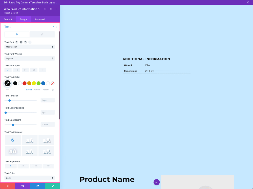 The Divi Woo Product Information Module | Elegant Themes Documentation