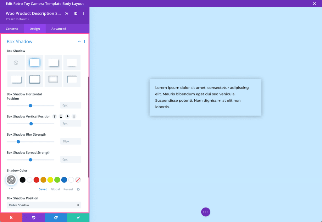 The Divi Woo Product Description Module Elegant Themes Documentation