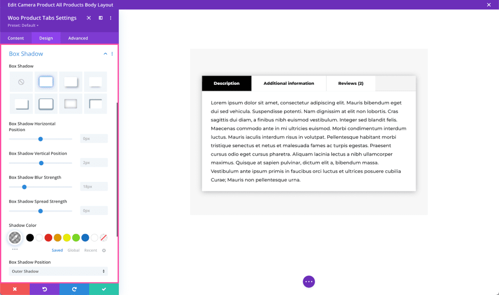 The Divi Woo Product Tabs Module | Elegant Themes Documentation