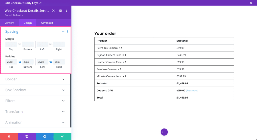 The Divi Woo Checkout Details Module Elegant Themes Documentation
