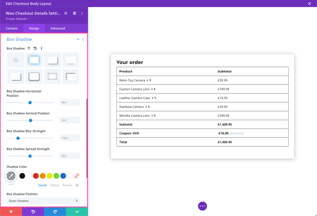The Divi Woo Checkout Details Module Elegant Themes Documentation