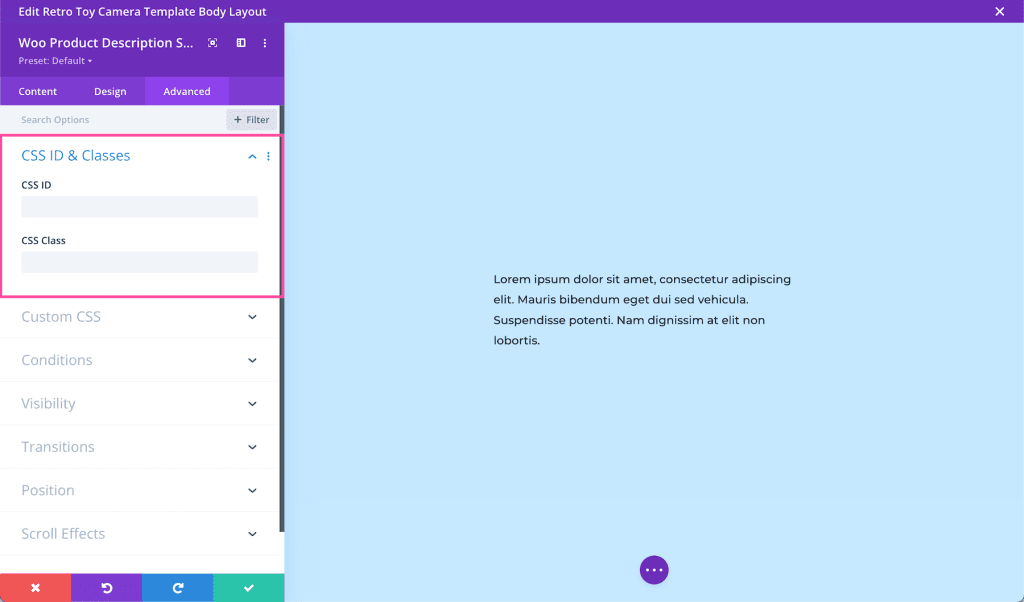 The Divi Woo Product Description Module Elegant Themes Documentation